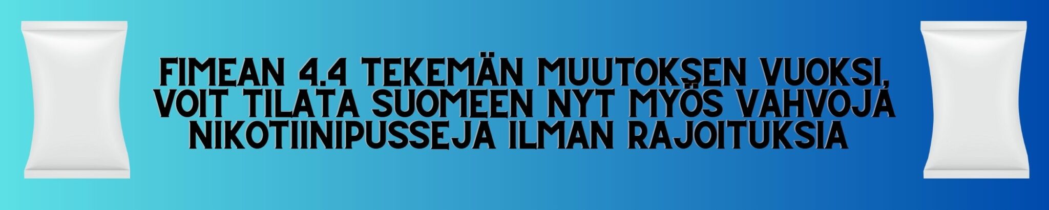 Nikotiinipussit ja nikotiininuuska netistä Suomeen - Nikotiini-pussit.com